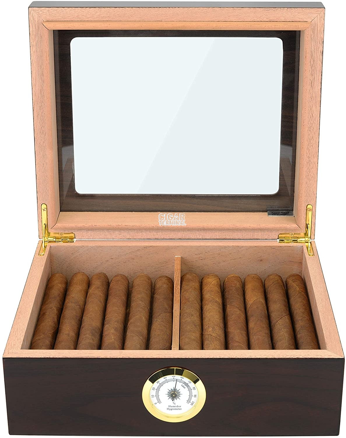 Capri Mahogany Humidor - 50 cigars